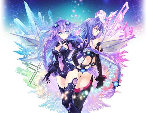 2girls Ass Blue Eyes Blue Hair Bodysuit Braids Breasts Cleavage