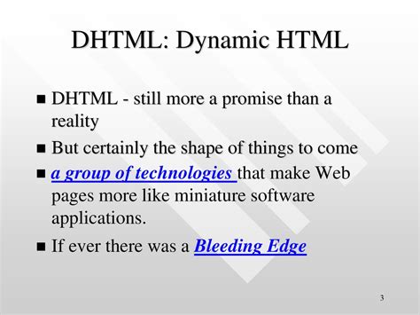 Dynamic Html Ppt Download
