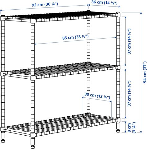 Omar Shelving Unit 92x36x94 Cm Instruction Manual