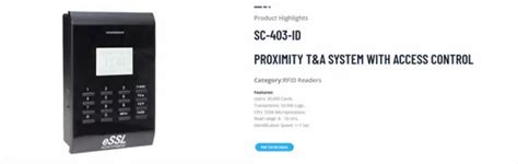 ESSL SC ID PROXIMITY T A SYSTEM WITH ACCESS CONTROL Transactions Logs At