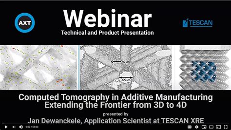 Computed Tomography For Additive Manufacturing On Demand Webinars