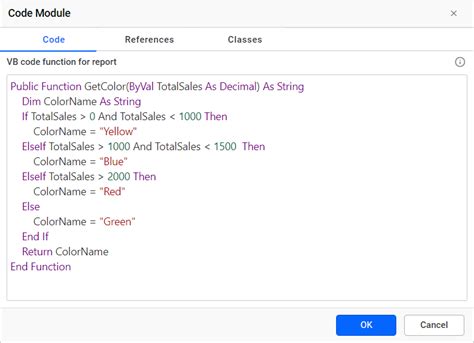 Simple Steps To Add Custom Code Using Web Report Designer