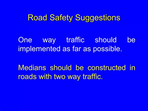 Road Safety PowerPoint Presentation PPTX