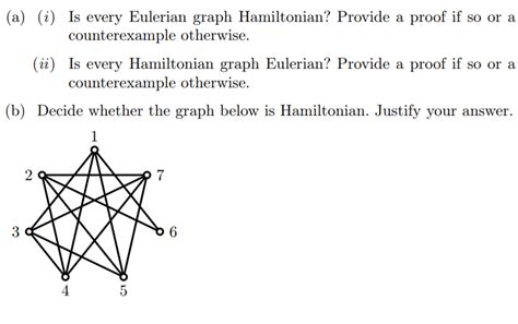 Solved A I Is Every Eulerian Graph Hamiltonian Provide