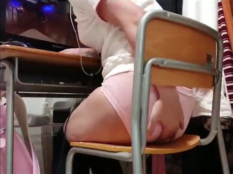 School Girl Pink Panty Poop