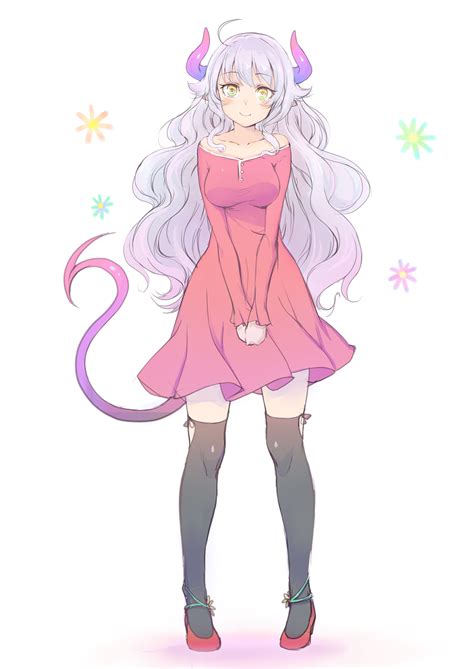 Safebooru 1girl Bangs Black Legwear Blush Breasts Demon Girl Demon