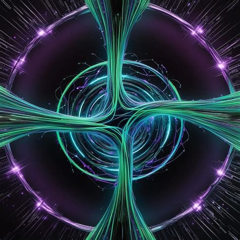 Abstract Digital Connections Premium Ai Generated Image