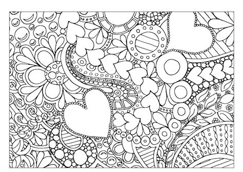 Раскраска Цветочки сердечки раскраски арт терапия картинки антистресс распечататьбесплатно