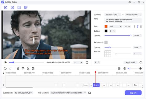 How To Edit Subtitles With Subtitle Editor Joyoshare Vidikit