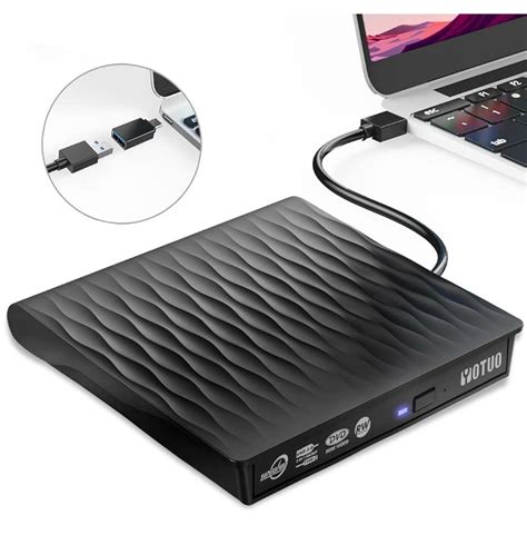 Yotuo 외장 Dvd 드라이브 Usb 30 Type C 휴대용 Cd 버너 디스크 리더 Rom 리라이터 광 티몬