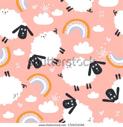 20258 Cute Sheep Pattern Royalty Free Photos And Stock Images