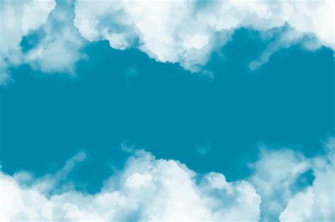 Clouds Vector Background Free Vector Fluffy Clouds On Blue