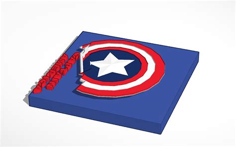 3d Design Marvels Captain Americas Shield Tinkercad