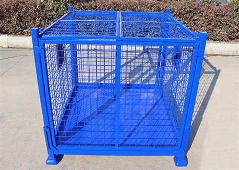 Turnover Full Security Lockable Wire Mesh Pallet Cage 1500kg