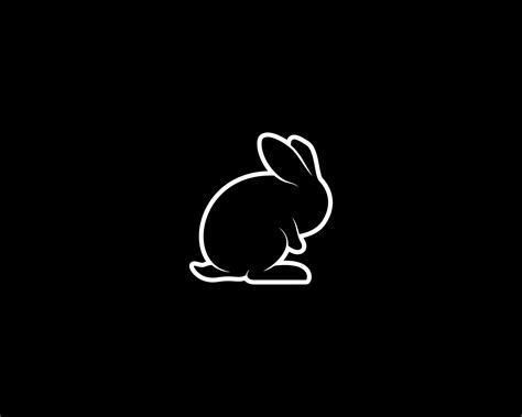 Rabbit Outline Vector Silhouette 21069580 Vector Art At Vecteezy