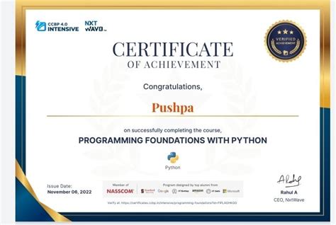 Pushpa Ch On Linkedin Nxtwaveteam Ccbpintensive Python