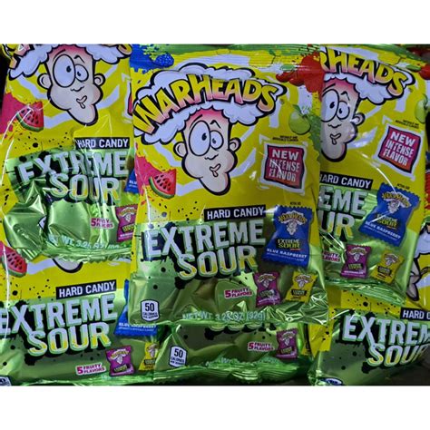 Warheads Worms Chewy Cube Gummy Extreme Sour Candy Sour Twists Sour
