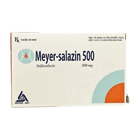 Meyer Salazin 500 10 Vỉ X 10 Viên Điều Trị Viêm Loét đại Tràng Bệnh Corhn Thể Hoạt động