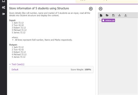 solved c given details like roll number name and marks