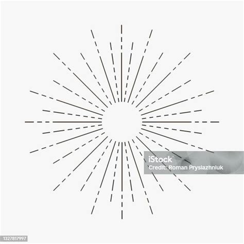 빈티지 태양 버스트 태양의 선형 광선 힙스터 레트로 스타 버스트 요소 벡터 고풍스런에 대한 스톡 벡터 아트 및 기타 이미지 고풍스런 광선 그리기 Istock