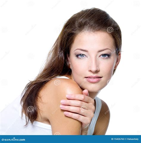 Visage D Une Belle Jeune Femme Sexy Image Stock Image Du Mod Le Regarder