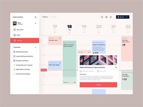Calendar Ui Designs Themes Templates And Downloadable Graphic
