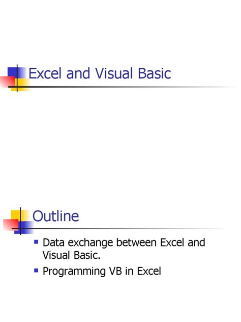 excel and visual basic pdf visual basic for applications