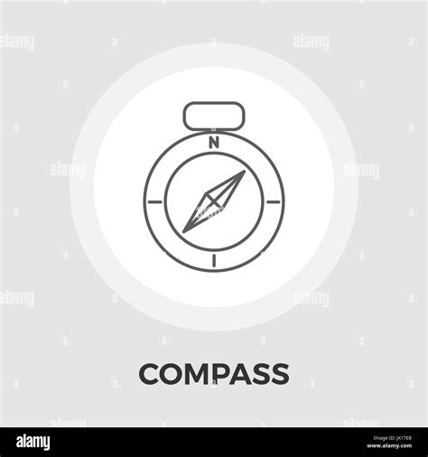 Compass Icon Vector Flat Icon Isolated On The White Background