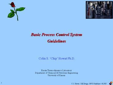 Basic Process Control System Presentation Free To View