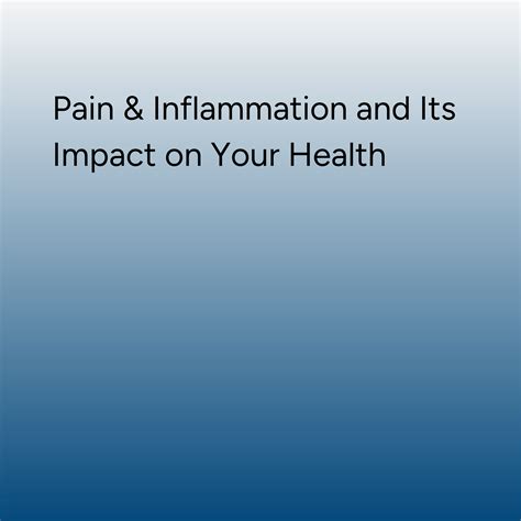 Pain Inflammation The Patch Remedy
