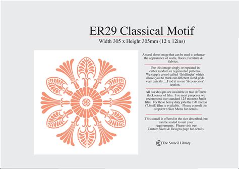 26 Er29 Classical Motif No2 Stencil Library