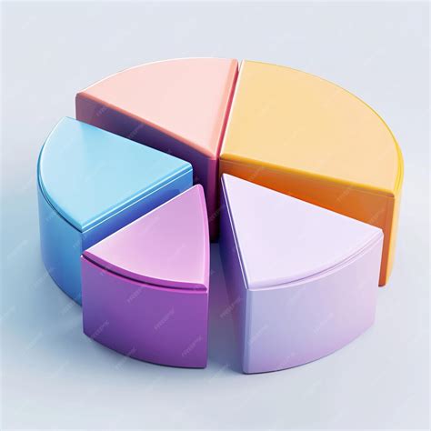 Premium Photo 3d Render Icon Pie Chart With Segments Representing Different Stages Of A