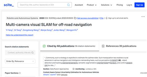 Multi Camera Visual Slam For Off Road Navigation