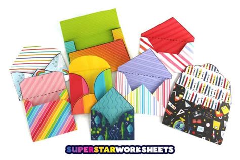 Envelope Template Superstar Worksheets