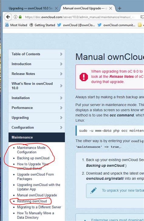 Possible Misleading Upgrading Section Issue Owncloud Docs GitHub