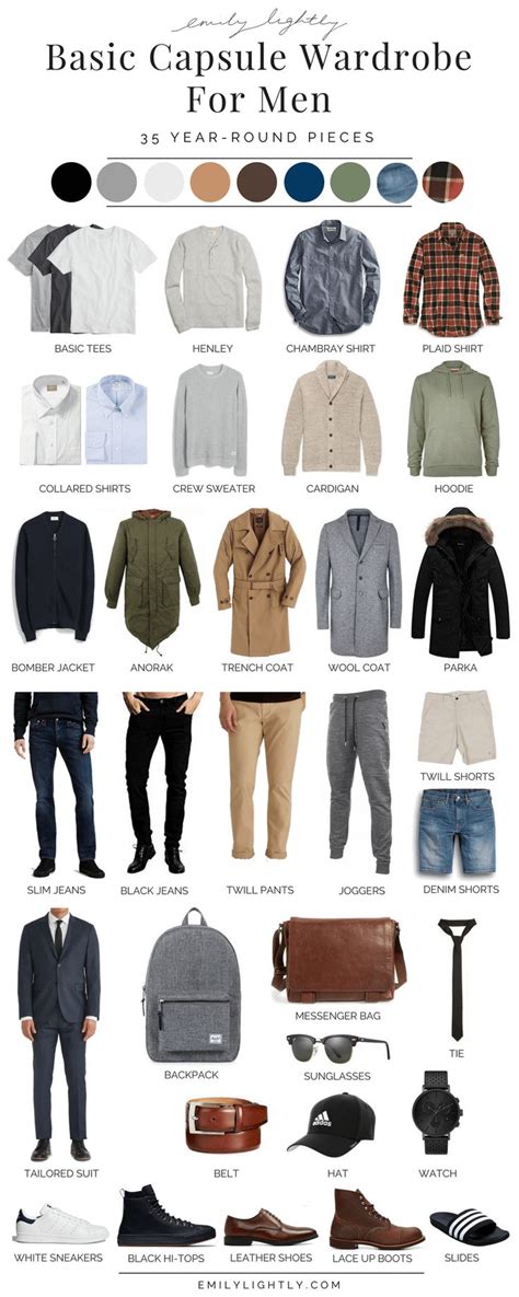 A Basic Year Round Capsule Wardrobe For Men Minimalist Fashion Men