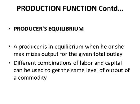 Production Function Ppt