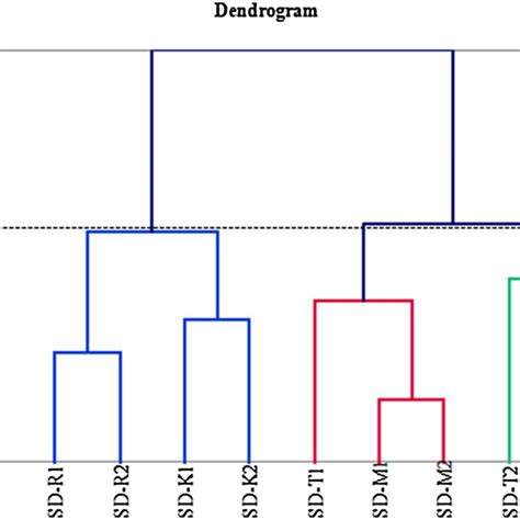 Dendrogram Resulting From Hierarchical Cluster Analysis On 13 Variables