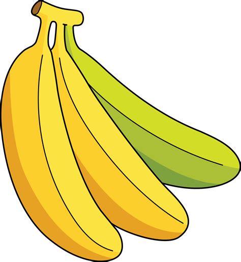 Banana Fruit Cartoon Colored Clipart Illustration 21964621 Vector Art At Vecteezy