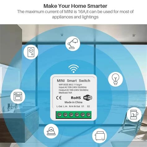 LNGHESM EWelink Wifi Mini Smart 2 Way DIY Switches Circuit Breaker Timer Alexa Yandex Маруся