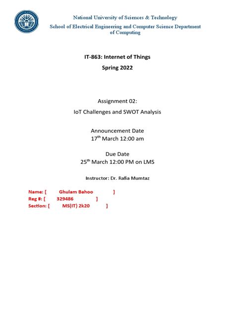 Assignment 2 Swot Analysis Download Free Pdf Internet Of Things Computer Science