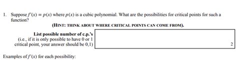 Solved Suppose F X P X Where P X Is A Cubic Chegg