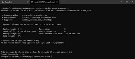 Running Azure CLI In WSL Ubuntu