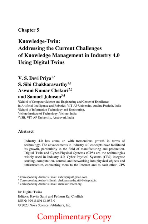 Pdf In Digital Twins Knowledge Twin Addressing The Current Challenges Of Knowledge