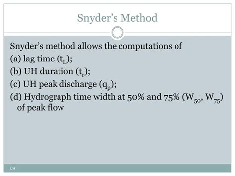 synthetic unit hydrograph