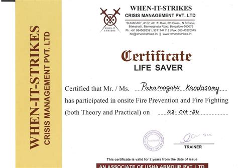 Paramaguru Kandasamy On Linkedin Firesafety Professionaldevelopment