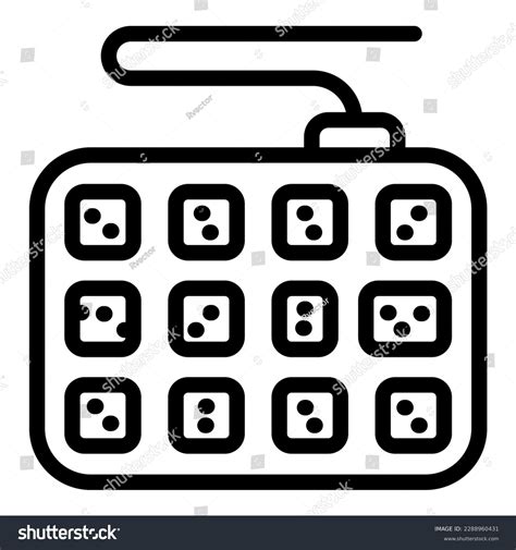 Learning Keyboard Icon Outline Vector Disabled Stock Vector Royalty