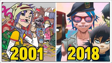 The Gorillaz Music Evolution 2001 2018 Youtube