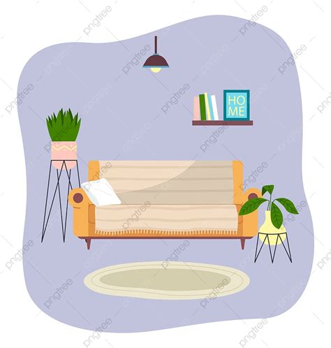 거실 인테리어 디자인 평면 벡터 일러스트 레이 션 집 양탄자 내부 Png 일러스트 및 벡터 에 대한 무료 다운로드 Pngtree