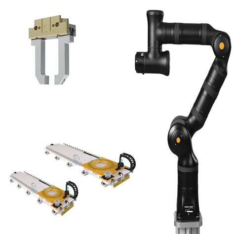 Kassow Palletizing Cobot Robot Kr810 20kg Payload With Robot Fixture And Cngbs Robot Guide Rail